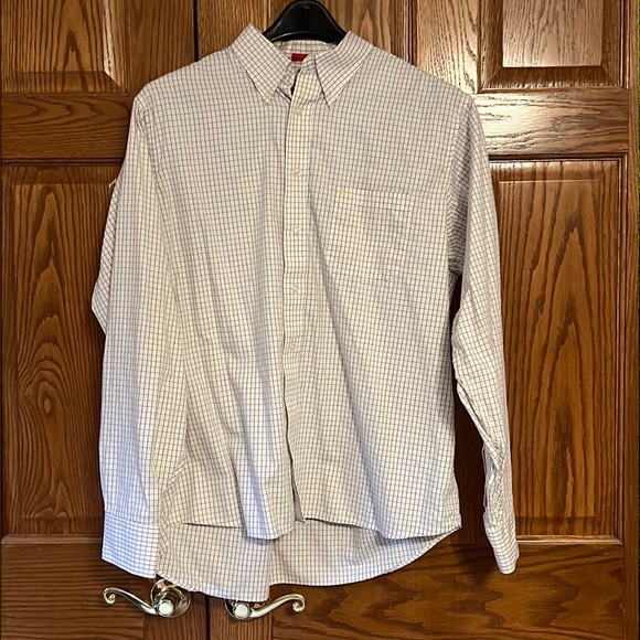 Izod | Shirts | Izod Mens White Ez Care Button Down With Yellowblue ...